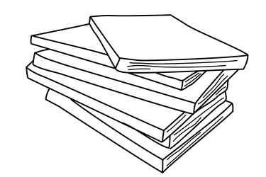 Simple hand draw sketch stack of book Royalty Free Vector