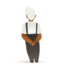 Hand drawn cartoon man from back view - young male