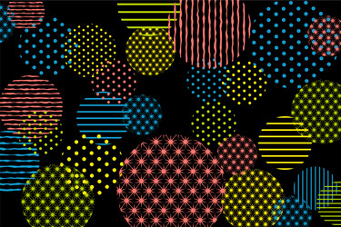 Color background with round decorated shapes Vector Image