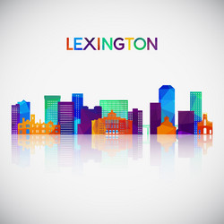 Lexington usa skyline and landmarks silhouette Vector Image