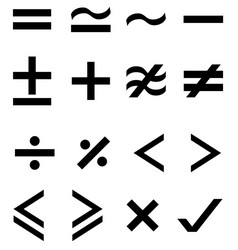 Math icon set Royalty Free Vector Image - VectorStock