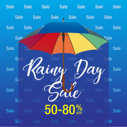 Rainy day sale special offer banner Royalty Free Vector