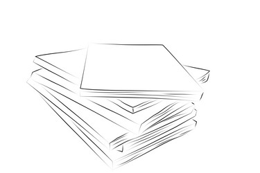 Simple hand draw sketch stack of book Royalty Free Vector