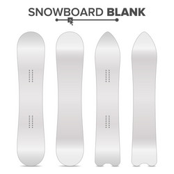 Blank snowboard template Royalty Free Vector Image