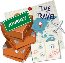 Time to travel logo Royalty Free Vector Image - VectorStock
