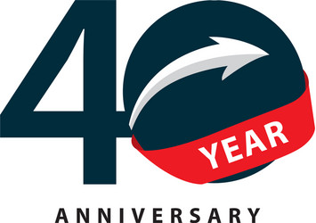 40 year anniversary template design Royalty Free Vector