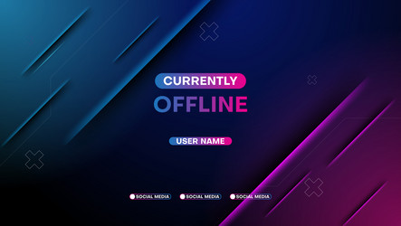 Currently offline streaming banner background Vector Image