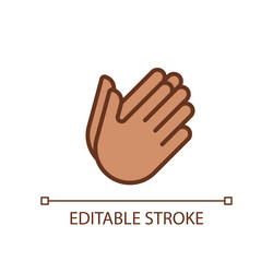 Hand holding something pixel perfect gradient Vector Image