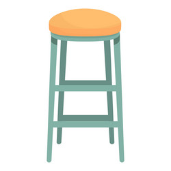 Wooden chair icon cartoon bar stool Royalty Free Vector
