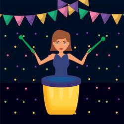 Girl Playing Bongos Vector Images (over 110)