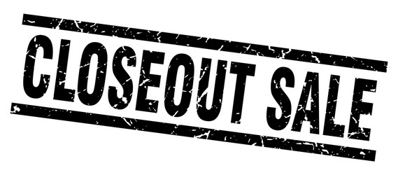 Closeout sale square stamp Royalty Free Vector Image