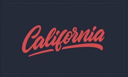 California hand lettering design Royalty Free Vector Image
