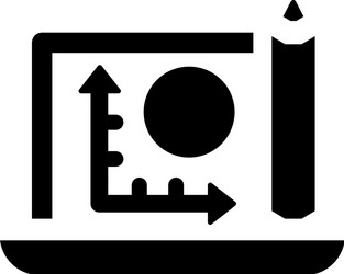 Computer graphics icon Royalty Free Vector Image