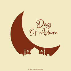 Happy ashura day flat design Royalty Free Vector Image