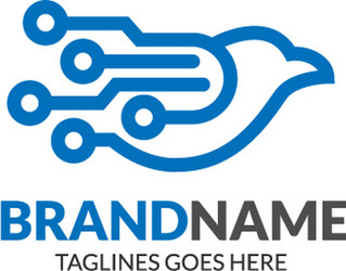 Digital Bird Logo Vector Images (over 2,300)