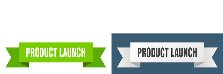 Product launch ribbon isolated Royalty Free Vector Image