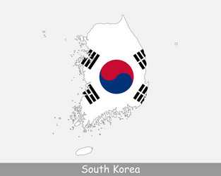 South korea korean round circle country flag Vector Image