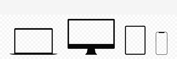Realistic digital gadgets template isolated set Vector Image