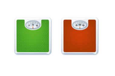 3d realistic bathroom scales body Royalty Free Vector Image