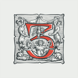 Number 3 three sign logo in gothic style Vector Image