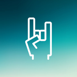 Black rock hand gesture Royalty Free Vector Image
