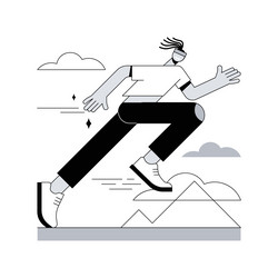 Marathon abstract concept Royalty Free Vector Image