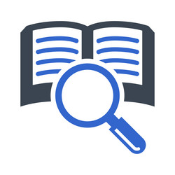 Search book icon Royalty Free Vector Image - VectorStock