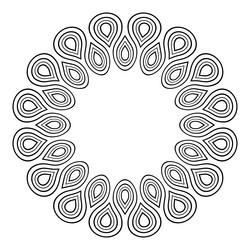 Circular ornament abstract round symmetrical Vector Image
