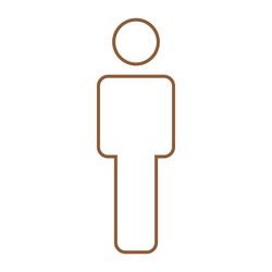 Green man line art icon Royalty Free Vector Image