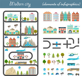City elements isolated on white background urban Vector Image
