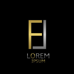 Logo sign fj jf icon double letters logotype f j Vector Image