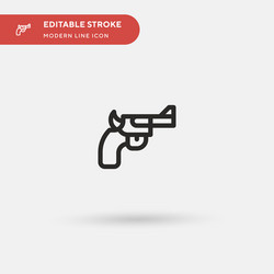 Gun simple icon symbol design Royalty Free Vector Image