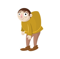Evil cartoon hunchback design for print mascot Vector Image