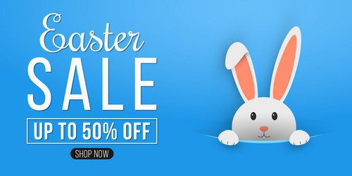 Easter web banner for sale template Royalty Free Vector