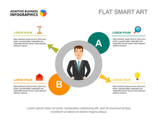 Four steps plan process chart template Royalty Free Vector