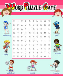 Word to picture matching worksheet for children Vector Image