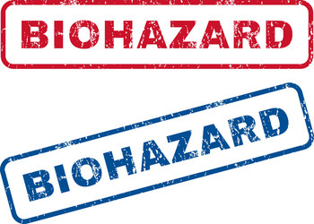 Biohazard rubber stamp Royalty Free Vector Image