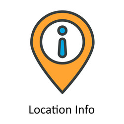 Location info outline icon design illust Vector Image