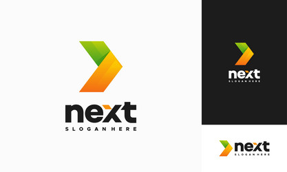 Modern next logo designs concept arrow logo Vector Image