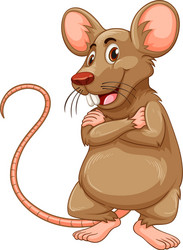 Little mouse with brown fur Royalty Free Vector Image