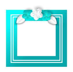 Cute spring frame border vertical template can Vector Image