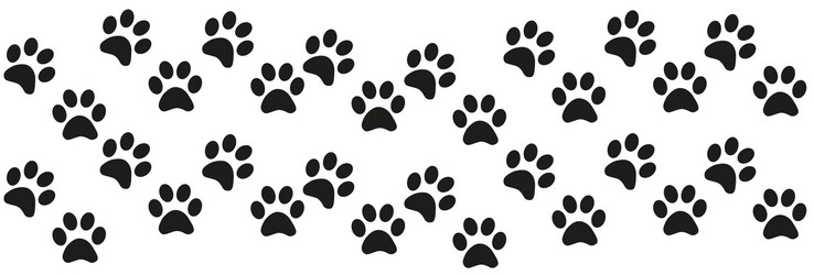 Track cat dog tracks footprint design Royalty Free Vector