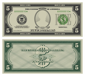 Five Dollar Bill Icon