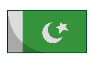 Round pakistani flag symbol Royalty Free Vector Image