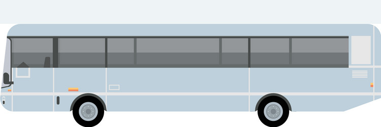 White bus public transport vehicle icon Royalty Free Vector