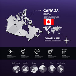 Map of provinces and territories canada Royalty Free Vector
