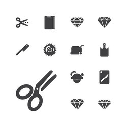 12 cutting icons Royalty Free Vector Image - VectorStock