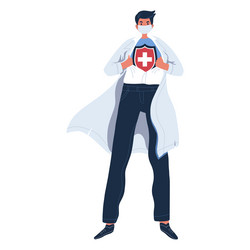 Doctor hero character Royalty Free Vector Image