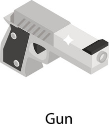 An editable isometric icon of mac gun Royalty Free Vector