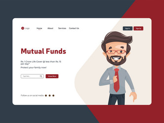 Flyer design of mutual funds Royalty Free Vector Image